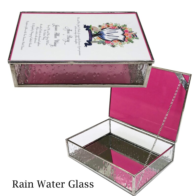Glass Wedding Invitation Keepsake Box in Five Choices of Clear - Etsy