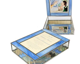 Glass Wedding Invitation Keepsake Box in Five Choices of Clear - Etsy