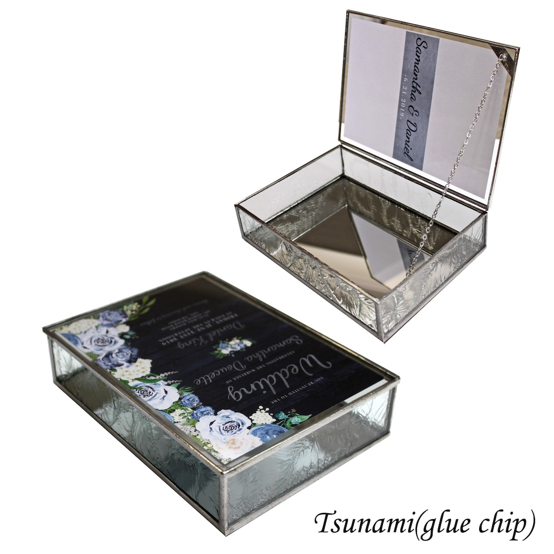 Glass Wedding Invitation Keepsake Box in Five Choices of Clear | Etsy