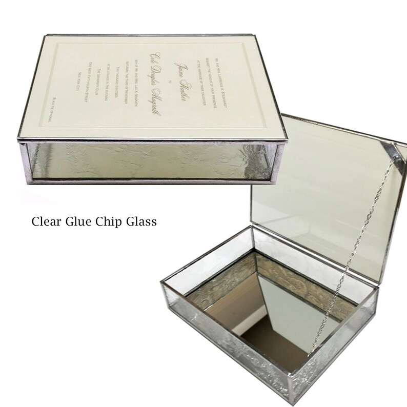 Glass Wedding Invitation Keepsake Box in Five Choices of Clear - Etsy