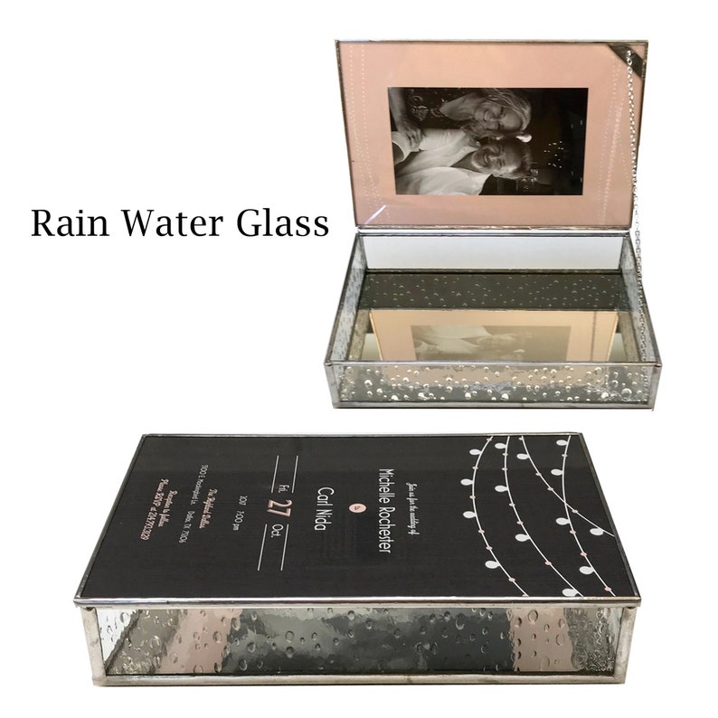 Glass Wedding Invitation Keepsake Box in Five Choices of Clear - Etsy