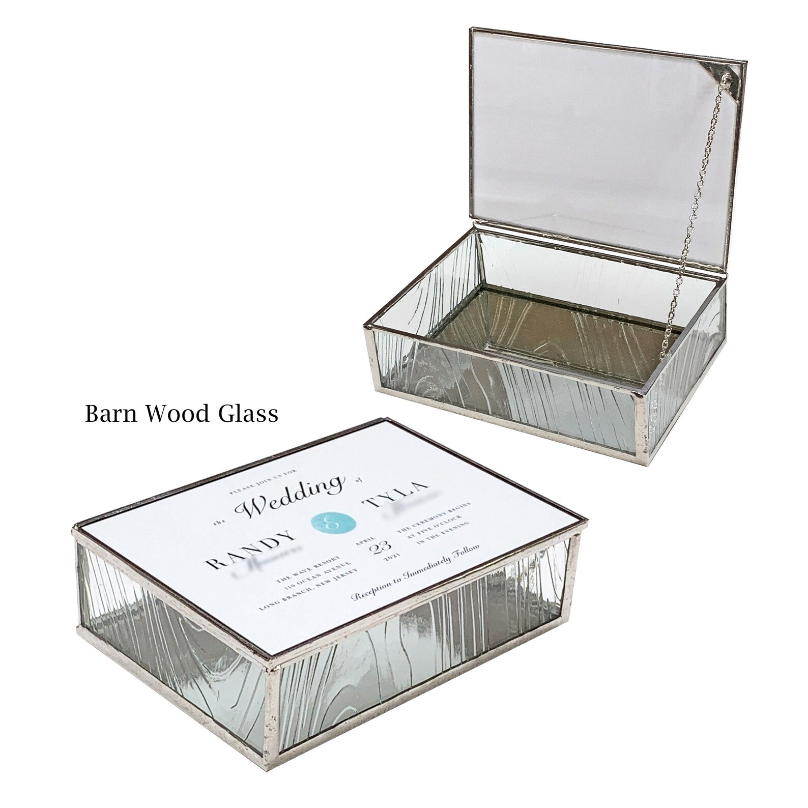 Glass Wedding Invitation Keepsake Box in Five Choices of Clear - Etsy