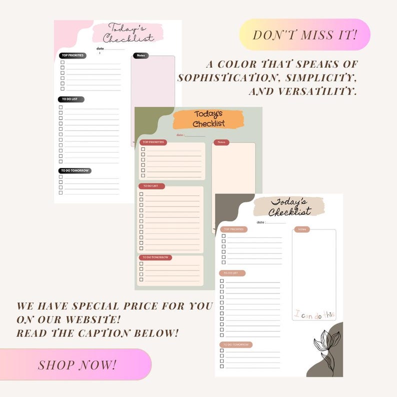 Digital Today's CHEKLIST, Digital to Do List Goodnotes Template ...