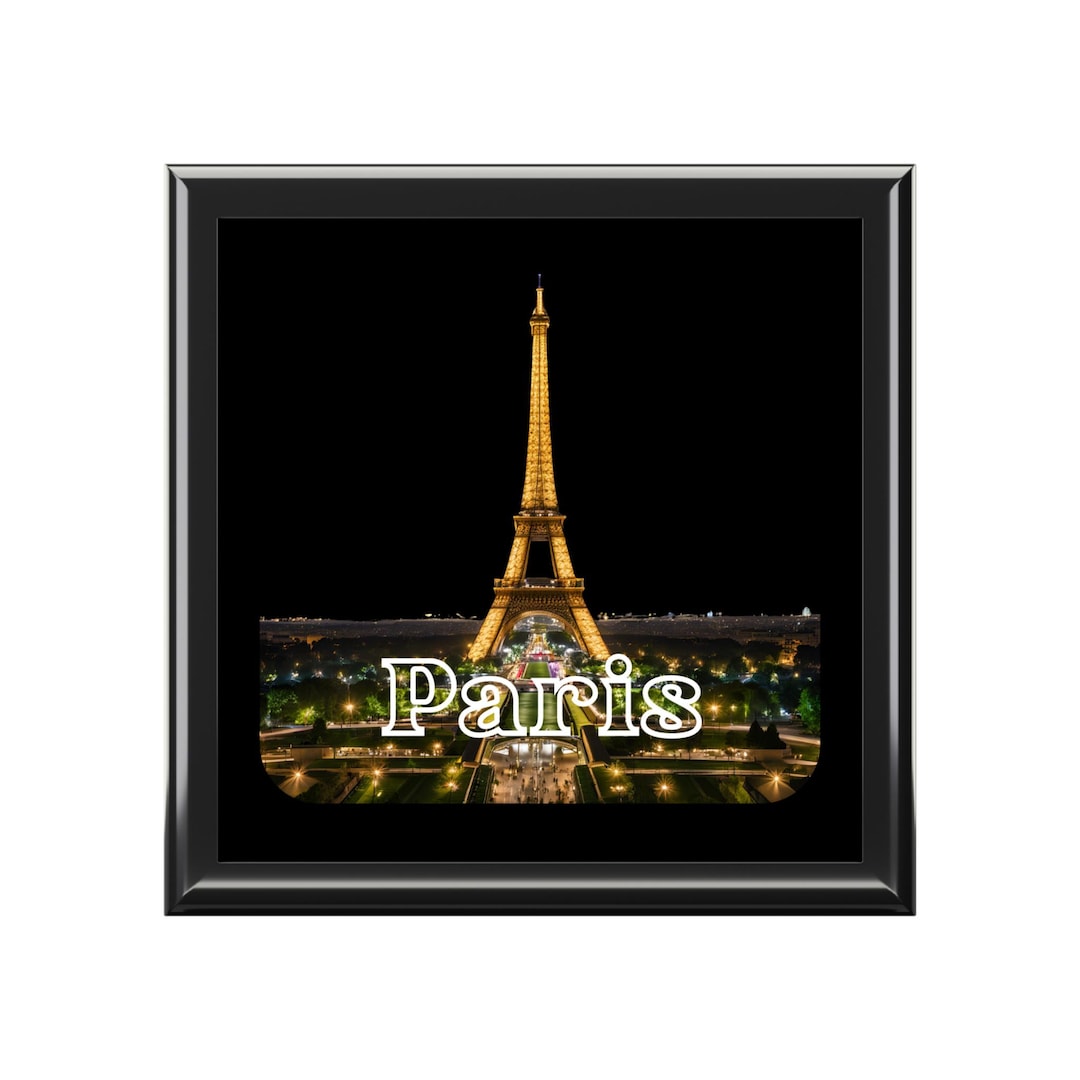 Eiffel Tower Jewelry Box, Paris, France Vintage Trinket Container for ...