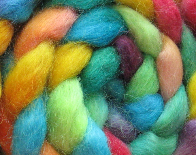 Wensleydale Wool Roving top Handpainted Spinning or - Etsy