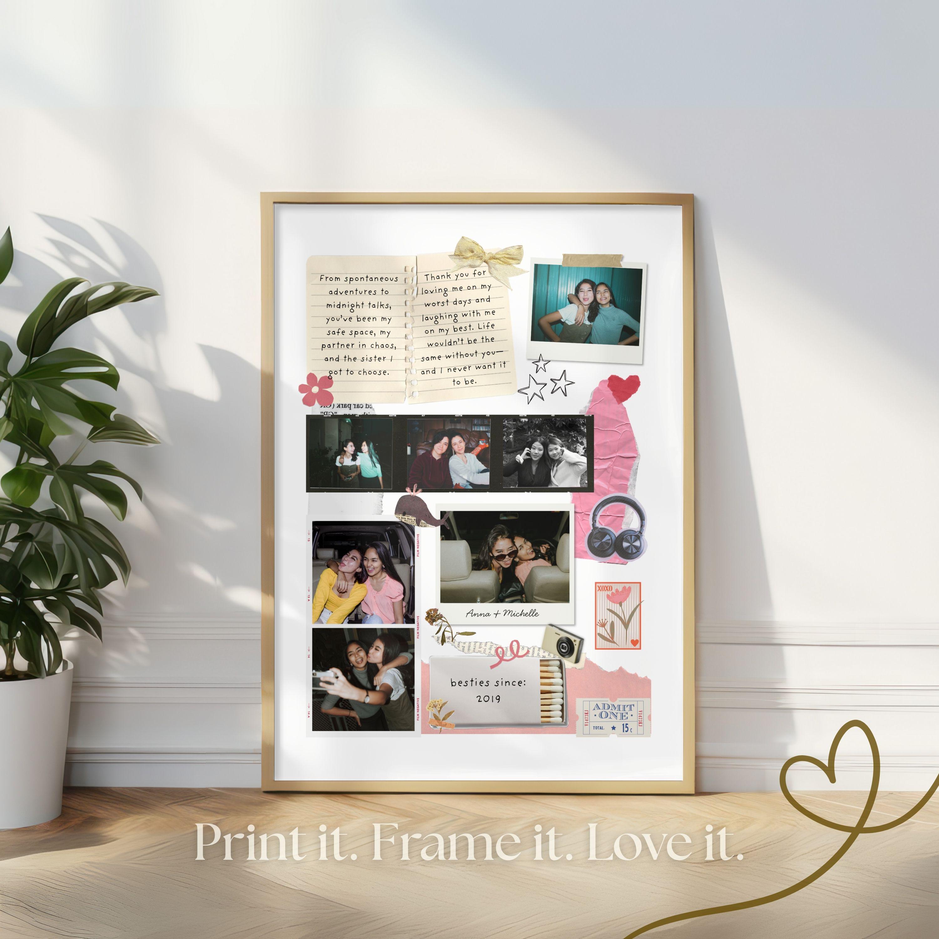Bestie Gift Matchbox Canva Template Poster Gift for Sister Best Friend ...