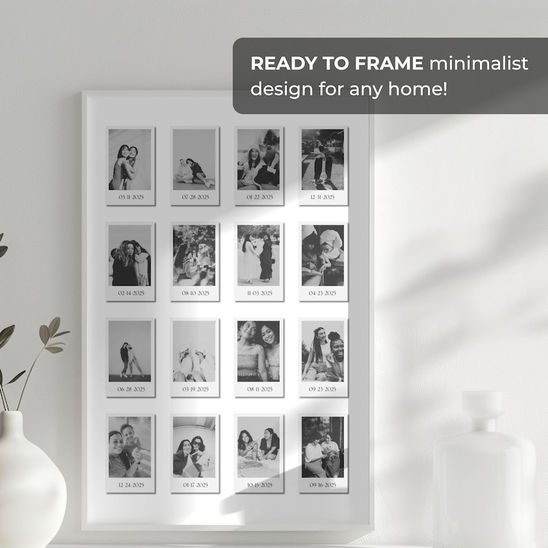 Custom Polaroid Frame Gift for Best Friend Photo Collage Template ...