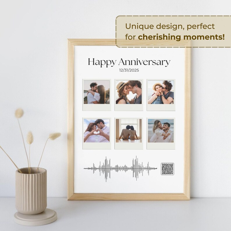 Custom Soundwave Art QR Code Voice Recording Gift Voicemail Gift for ...