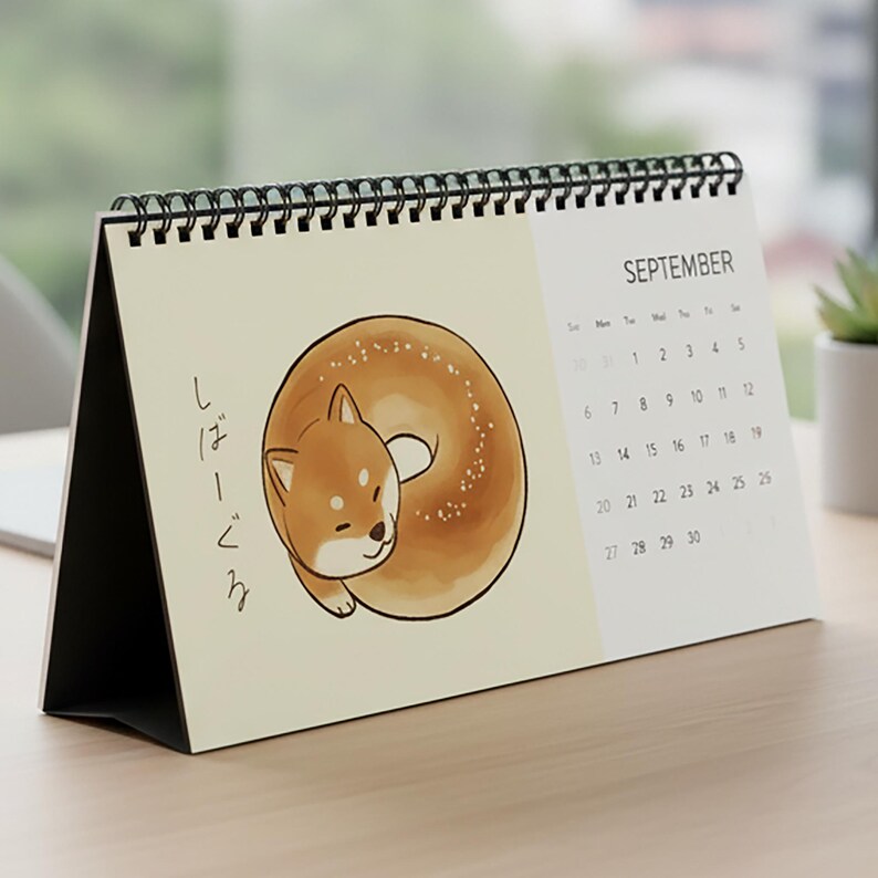 2026 Pure Bread Shiba Calendar, Funny Shiba Inu Bakery Desk Calendar ...