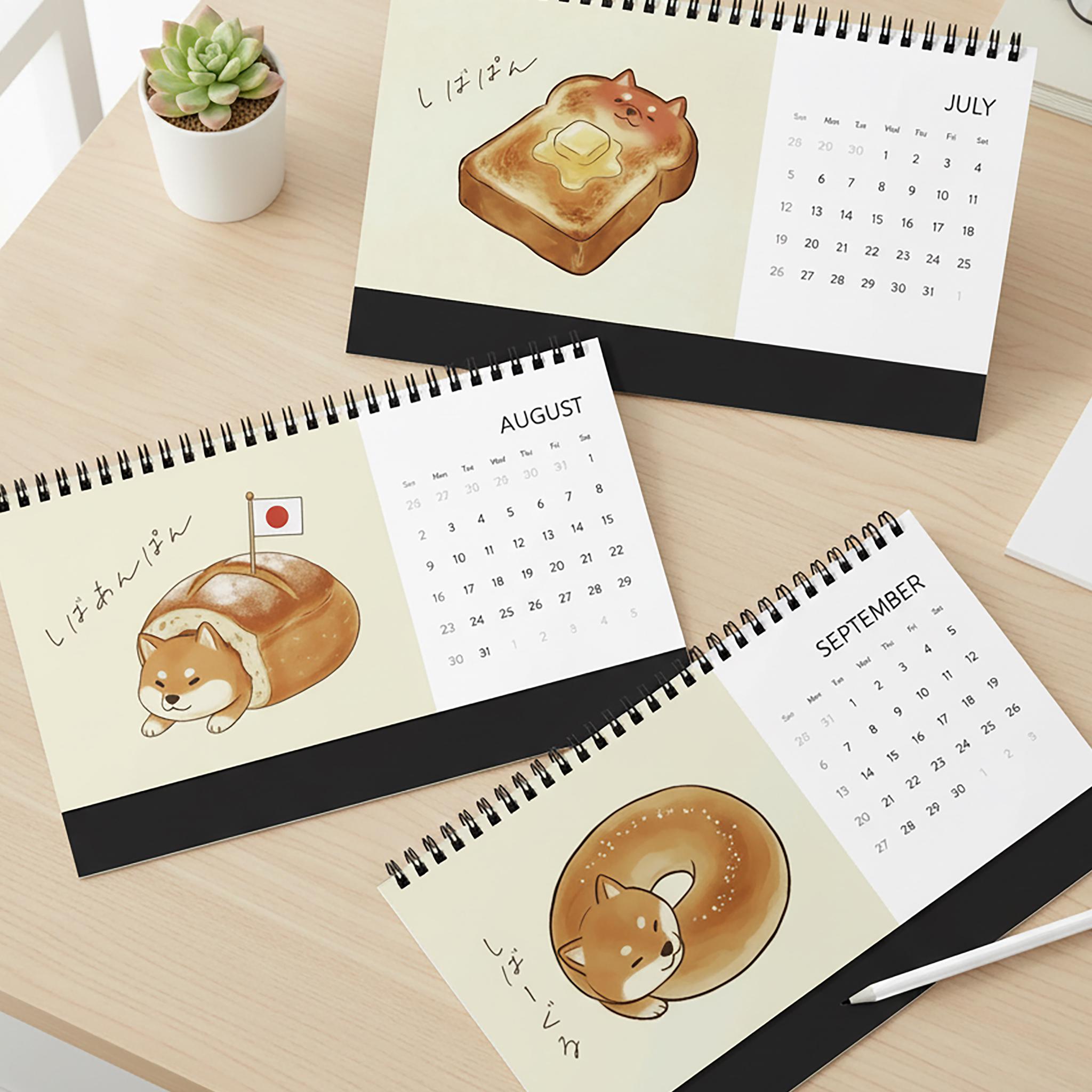 2026 Pure Bread Shiba Calendar, Funny Shiba Inu Bakery Desk Calendar ...