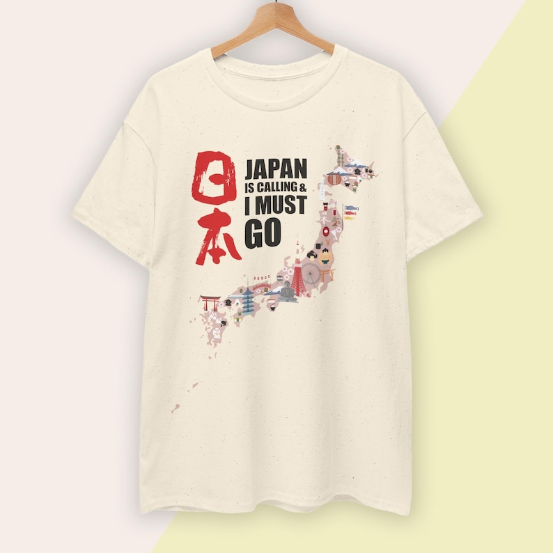 Japan Map T-shirt: Japanese Travel Gift, Tokyo Souvenir - Etsy