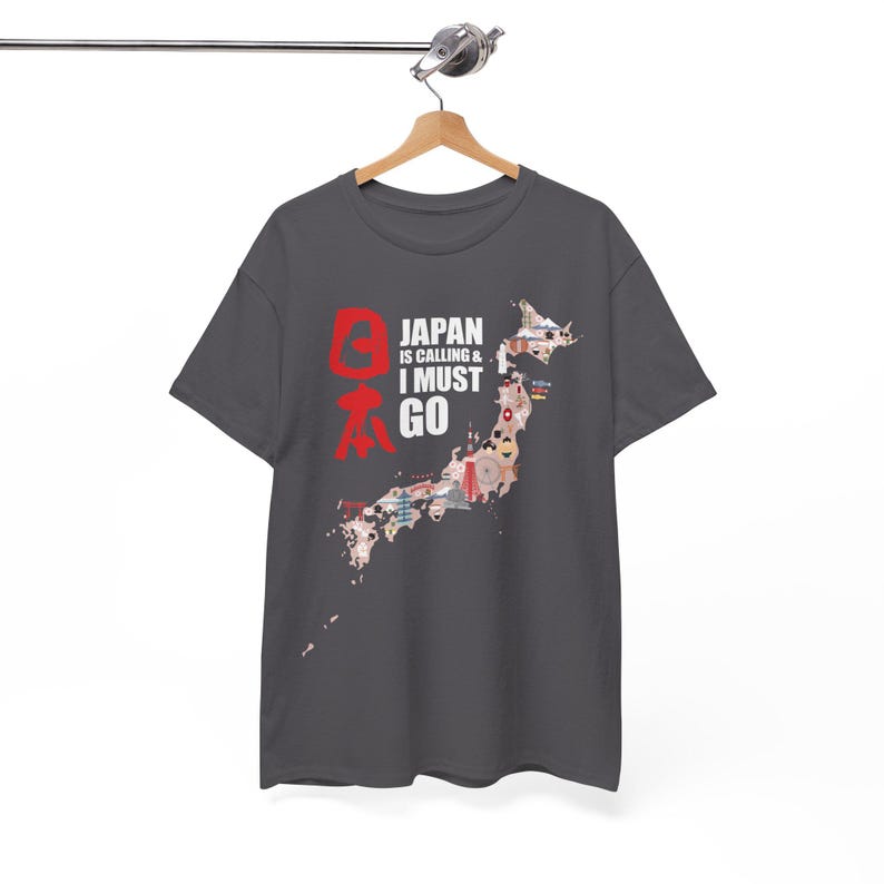 Japan Map T-shirt: Japanese Travel Gift, Tokyo Souvenir - Etsy