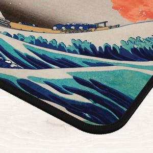 Japanese Desk Mat, the Great Wave of Kanagawa HD Gaming Mousepad ...