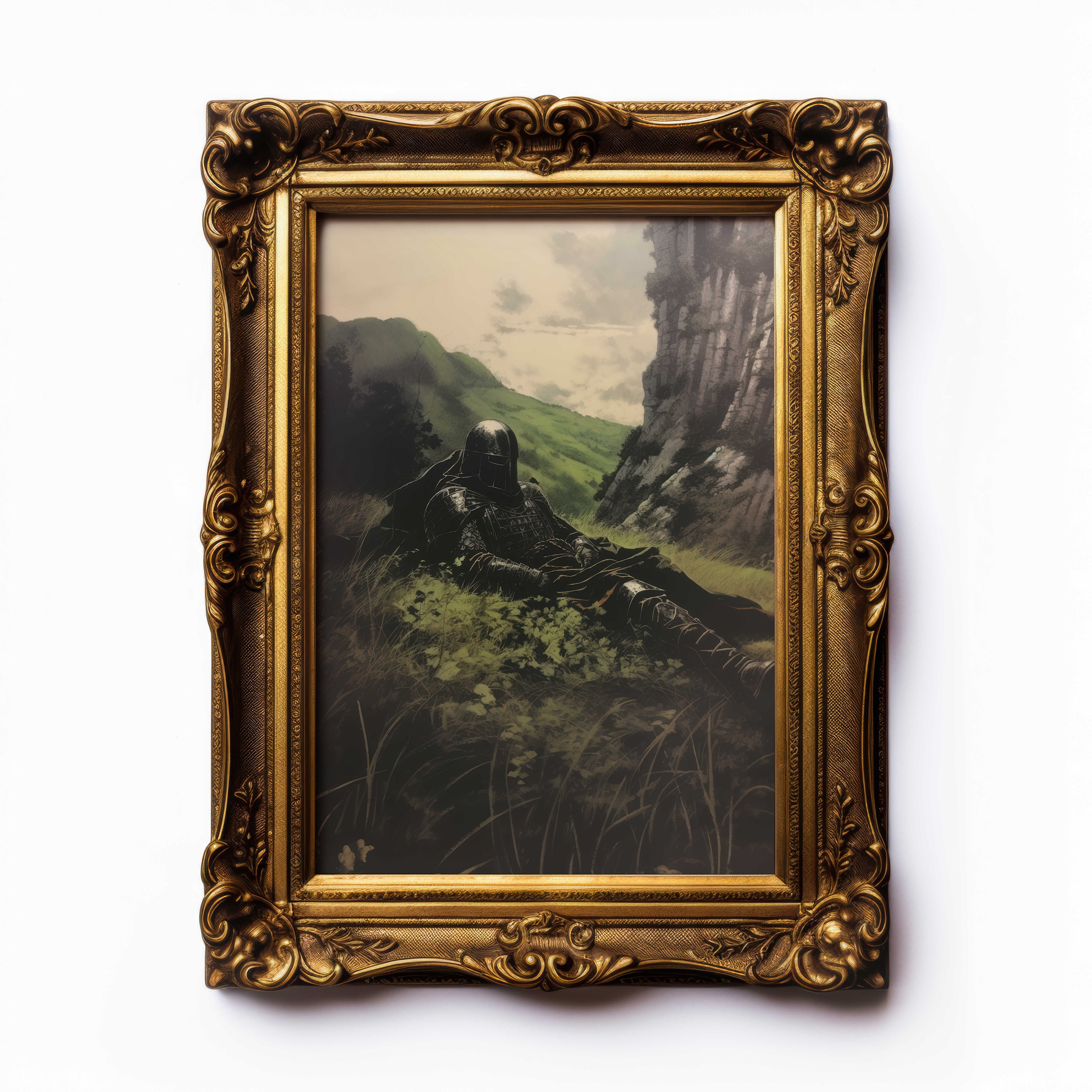 Medieval Knight Decor Medieval Art Print Fantasy Art Dark Fantasy Wall ...