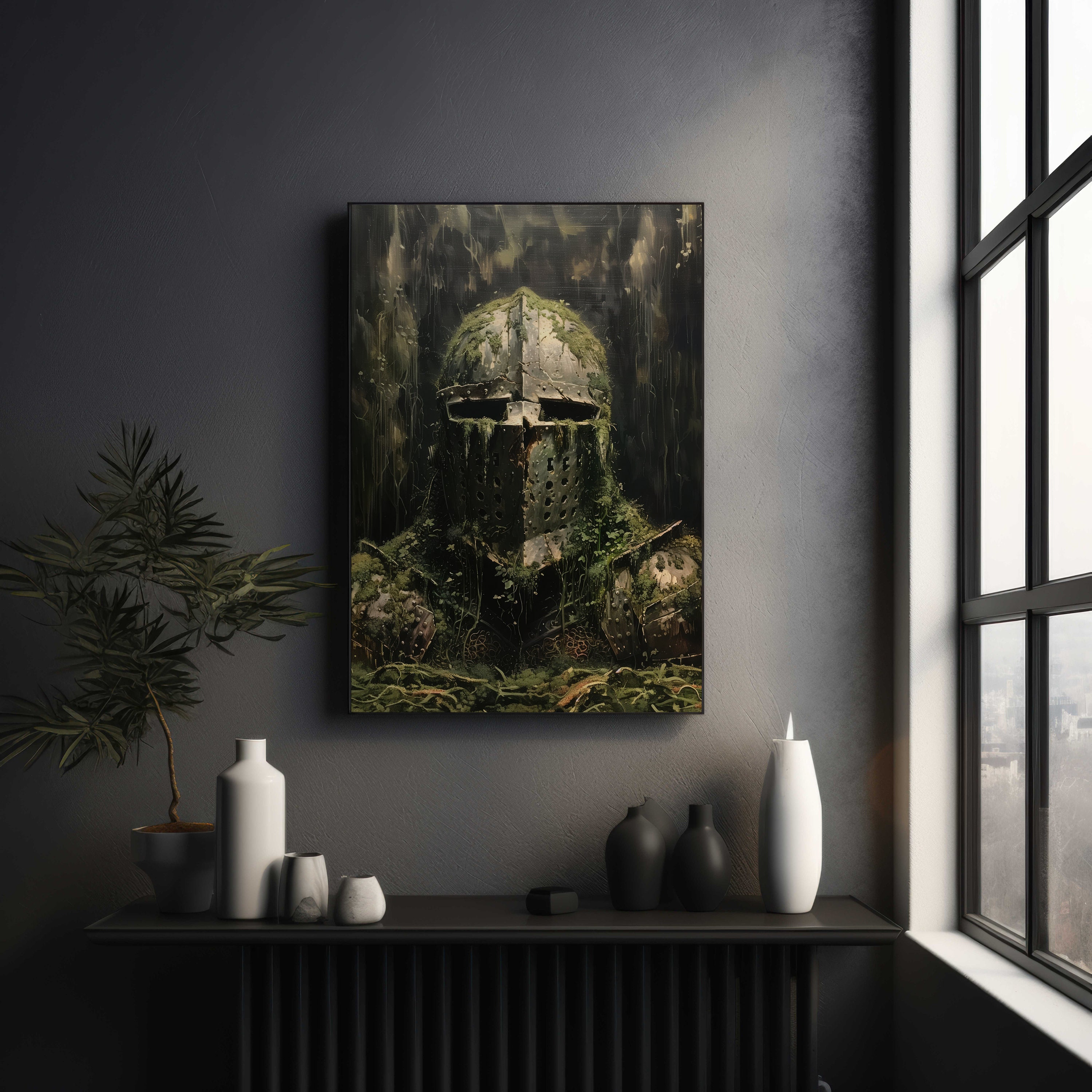 Medieval Knight Armor Dark Fantasy Art Print Medieval Decor Fantasy ...