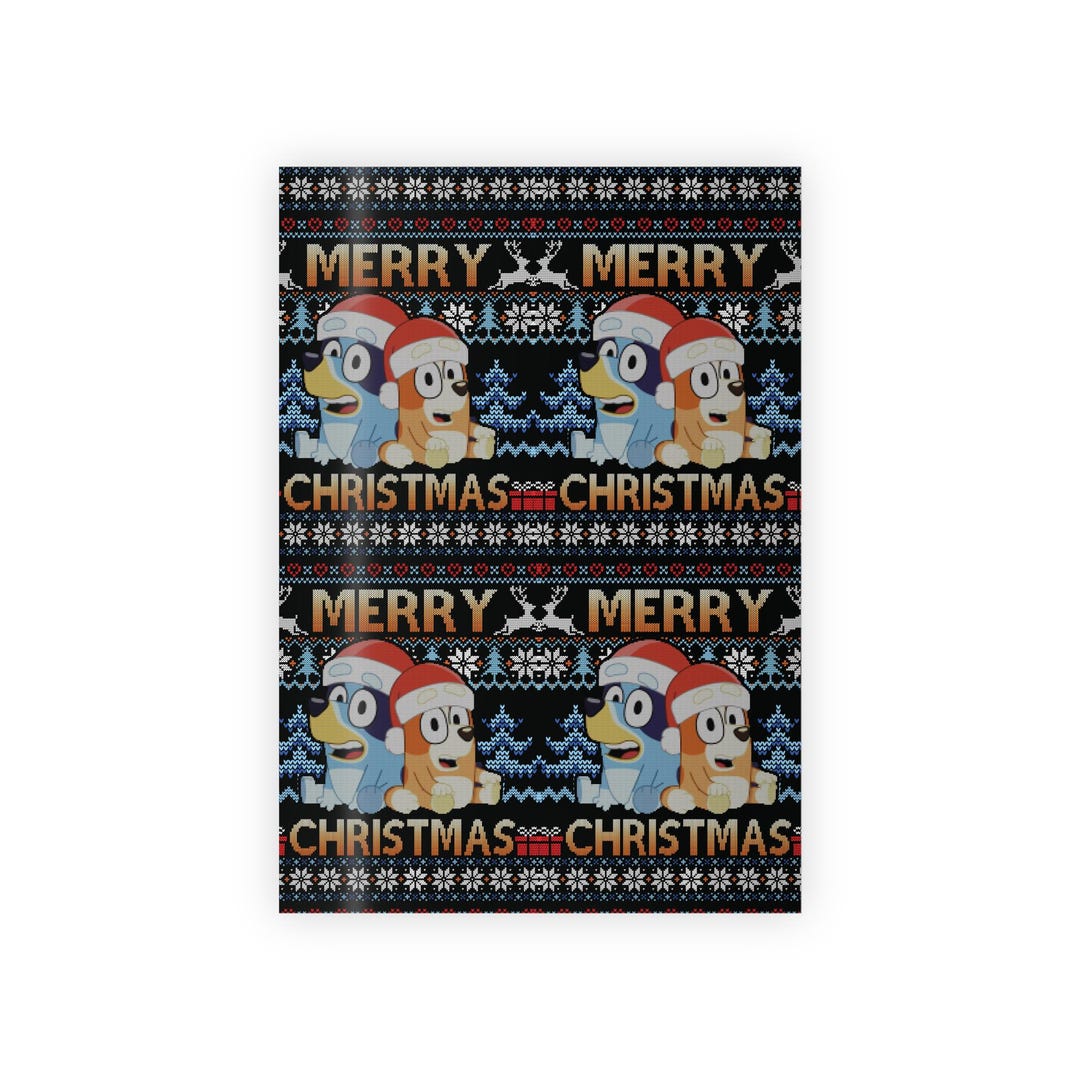 Wrapping Paper, Bluey Christmas Gift Wrapping, Xmas Present Wrap Roll ...