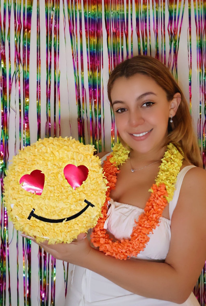 Smile Piñata - Yellow Pinata - Emoji Piñata - Etsy