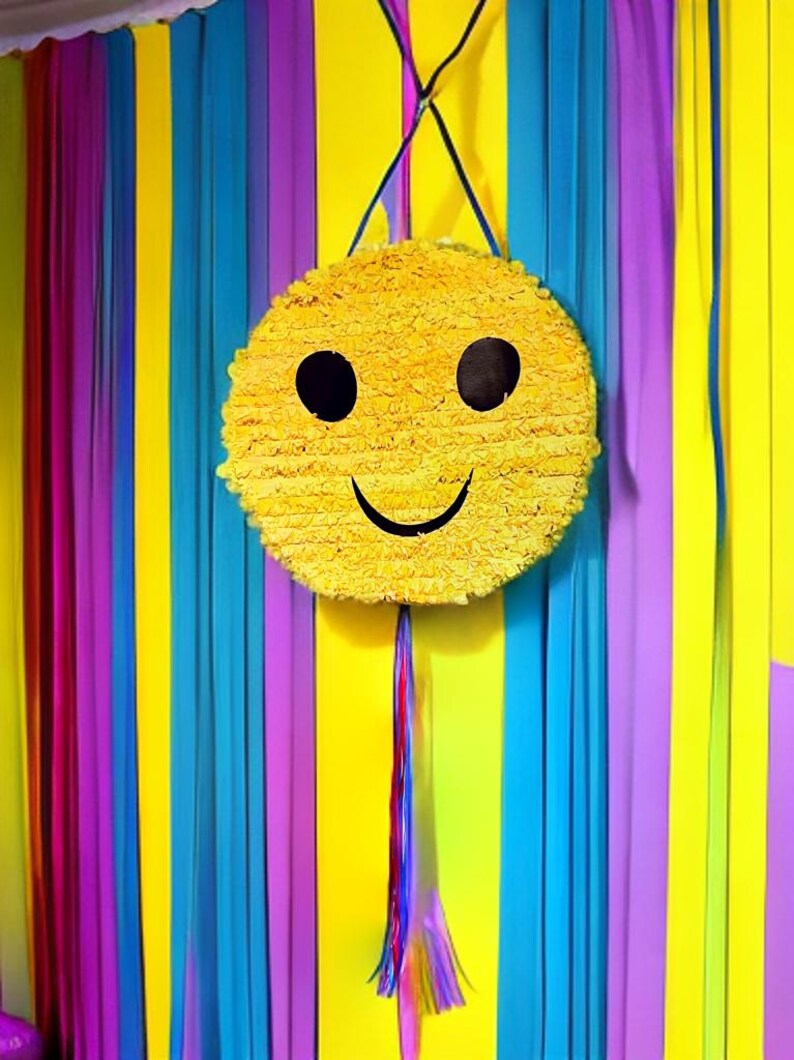 Smile Piñata - Yellow Pinata - Emoji Piñata - Etsy