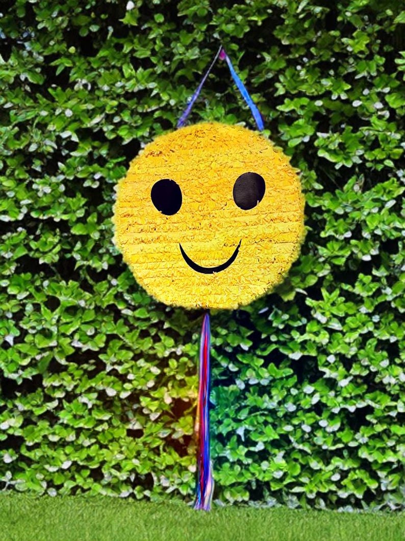 Smile Piñata - Yellow Pinata - Emoji Piñata - Etsy