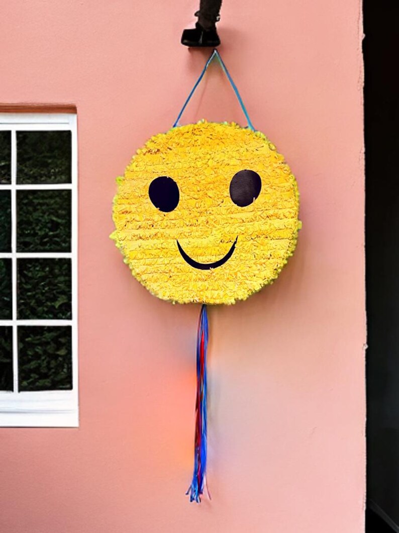 Smile Piñata - Yellow Pinata - Emoji Piñata - Etsy