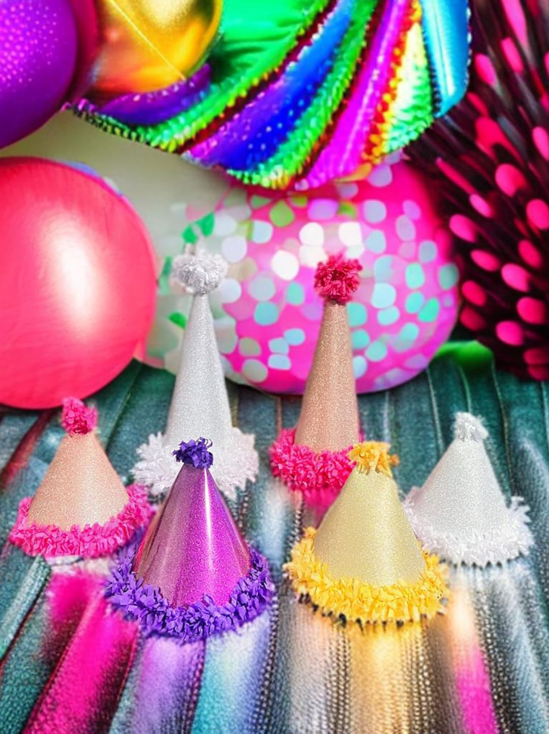 Set of Birthday Party Hats - Fits Adults + Children - Bday Party ...
