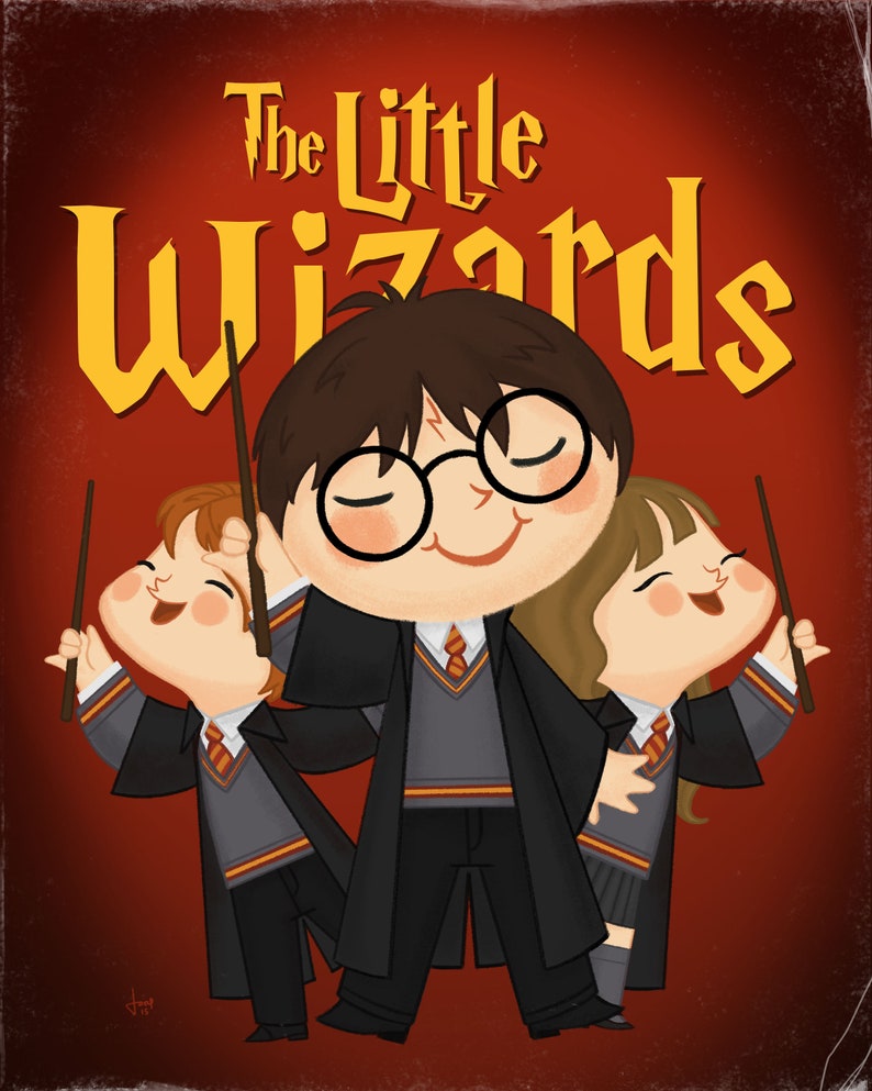 The Little Wizards 8x10 PRINT | Etsy