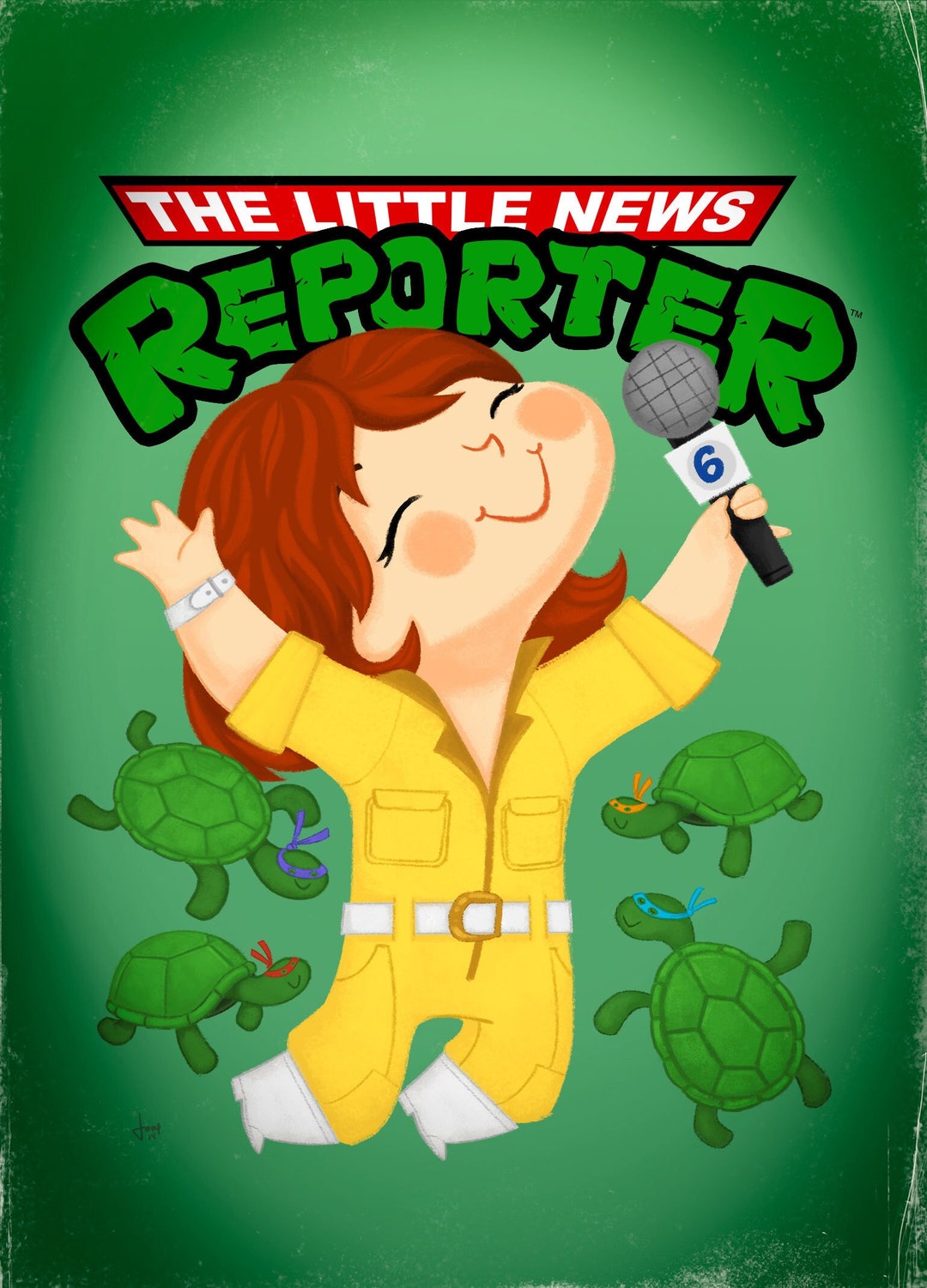 The Little News Reporter - 5x7 POSTCARD - Etsy