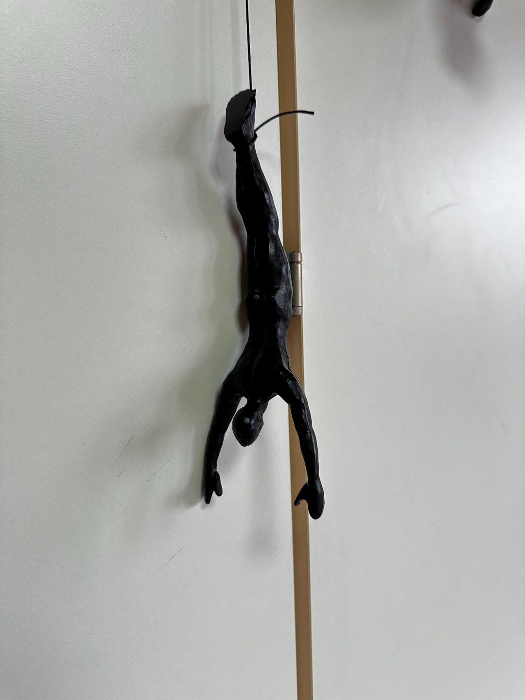Rope Climbing Hanging on Rock Figures Figures Wall Hanging Statues ...