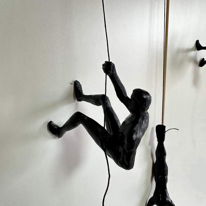 Climbing Man Wall Sculpture - Etsy