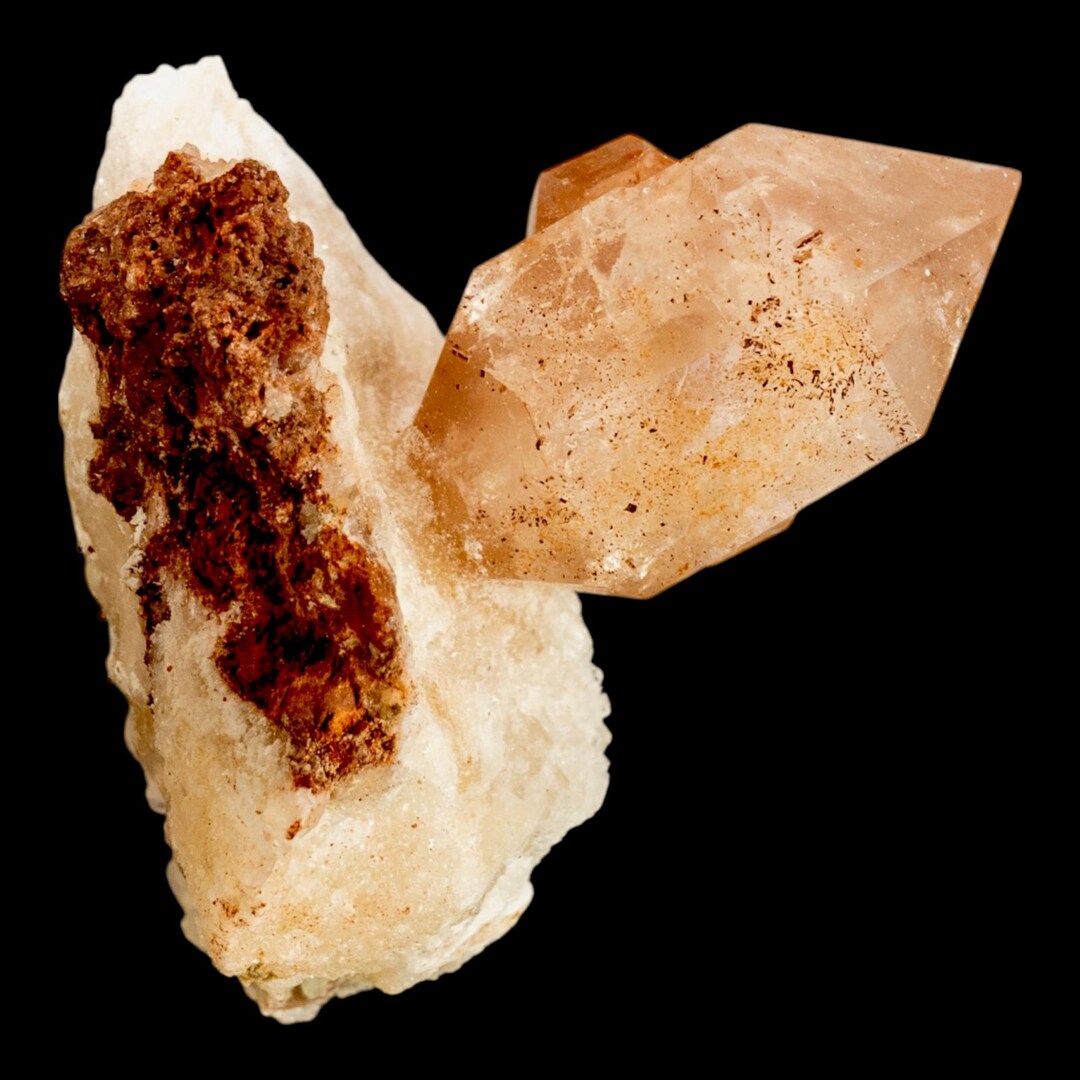 Double Terminated Hematoid Quartz: Spanish Red Quartz Crystal on Matrix ...