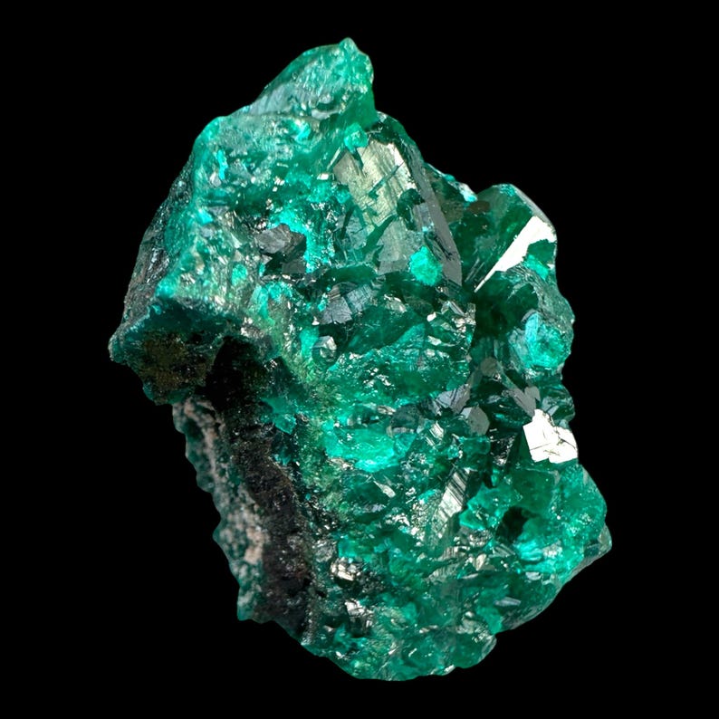 Green Dioptase Crystal Cluster From Congo Natural Mineral Specimen on ...