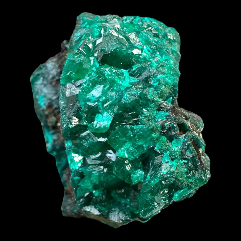 Green Dioptase Crystal Cluster From Congo Natural Mineral Specimen on ...