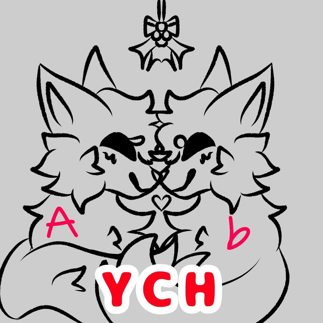 Furry Missle-toe Ych - Etsy