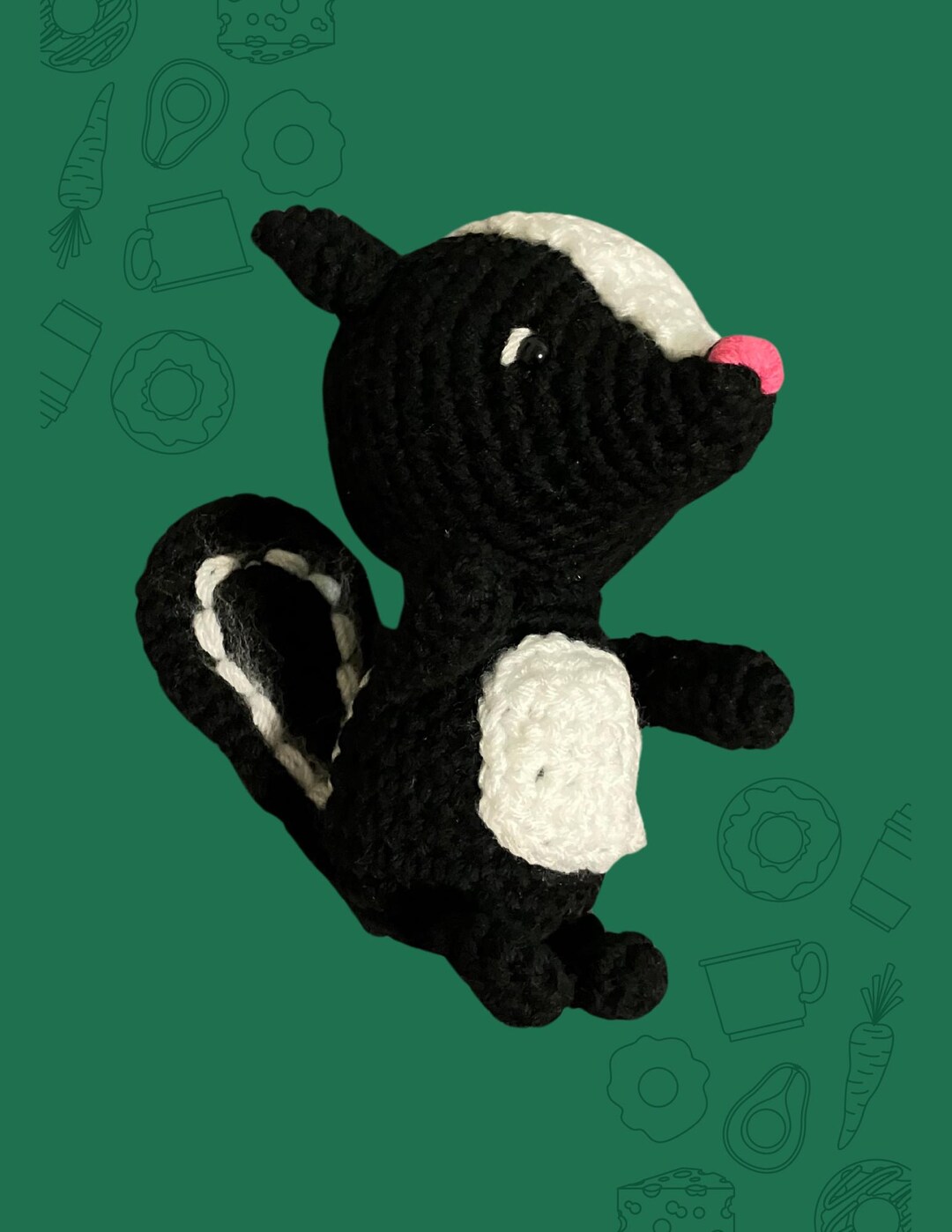 Crocheted Skunk - Etsy