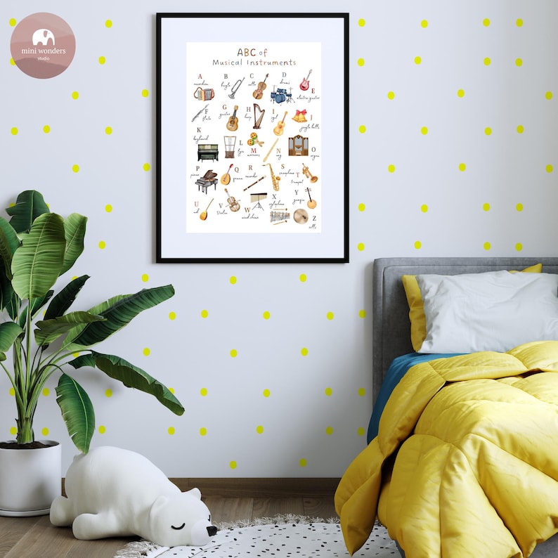 Musical Alphabet Nursery Wall Art Digital Download- ABC Music Poster ...