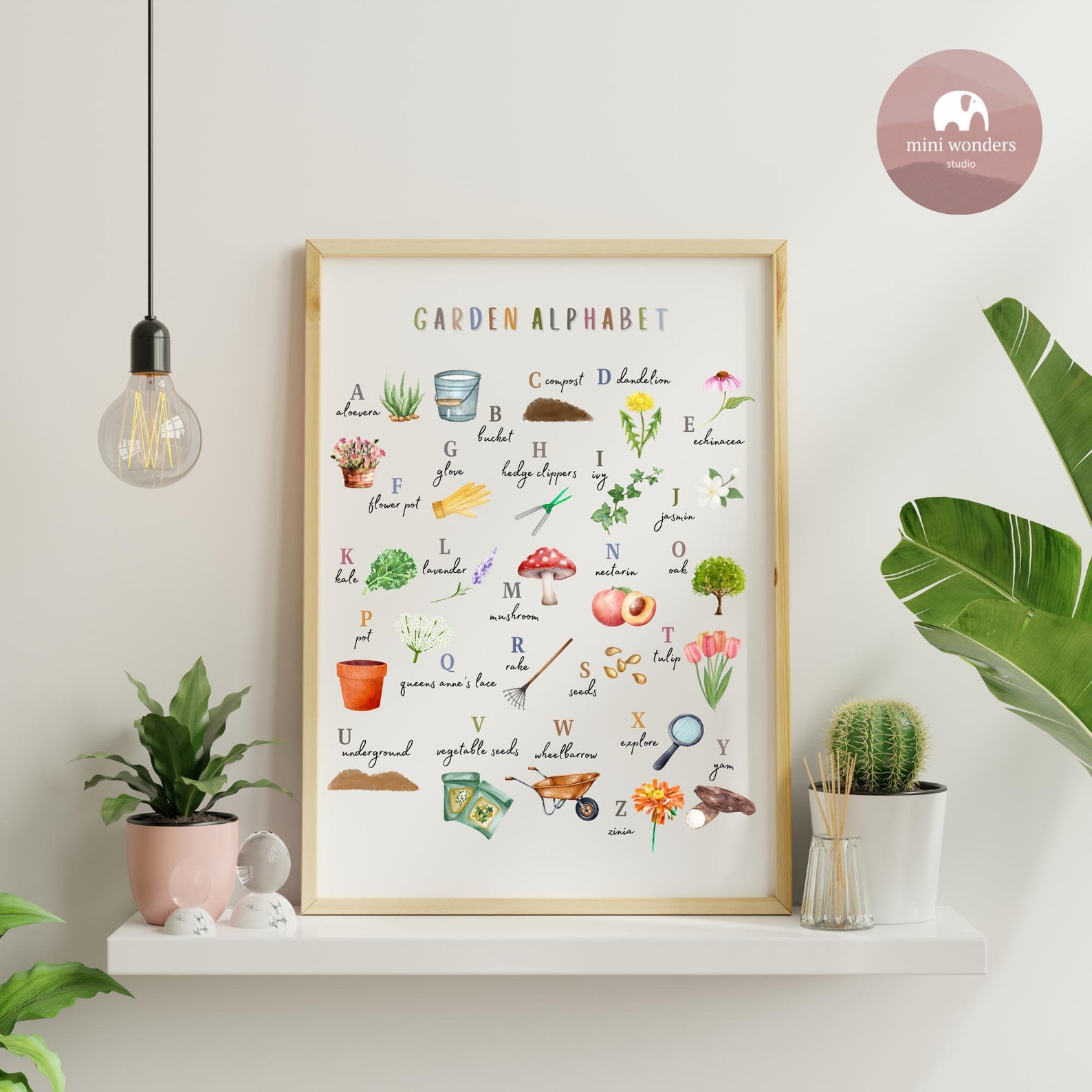 Garden Alphabet Poster for Kids – Educational Nursery Wall Art | A to Z ...
