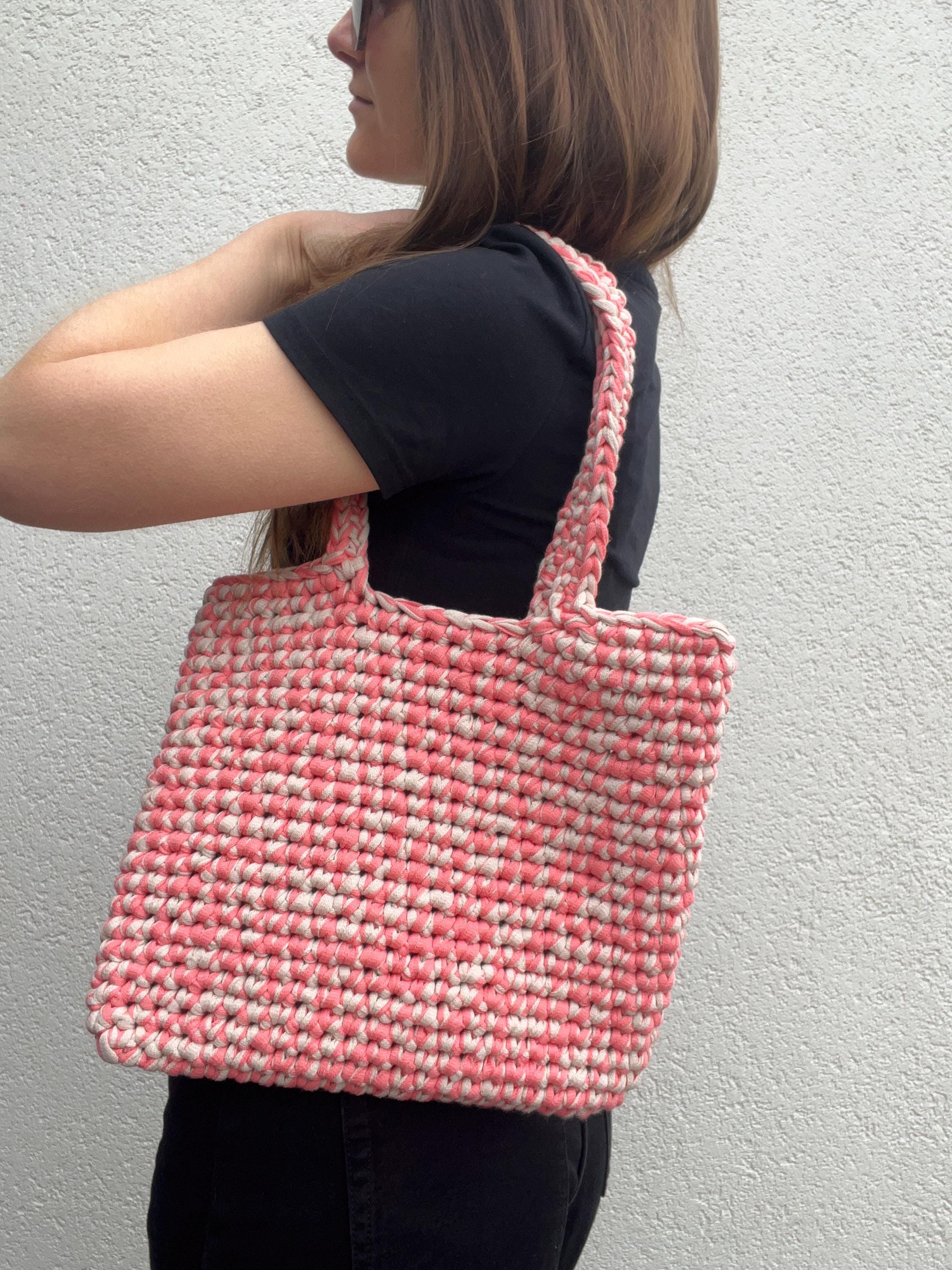Easy Crochet Bag Pattern: Crochet Shopping Bag. Crochet Tote Bag ...