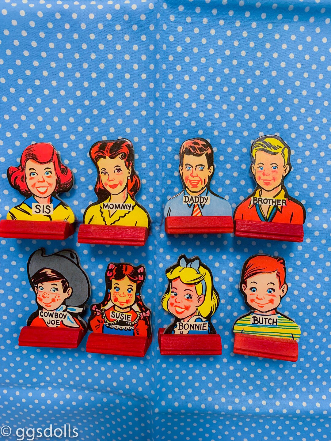 VTG Kitsch 50s Wood Head of the Class Family Game Pieces - Etsy