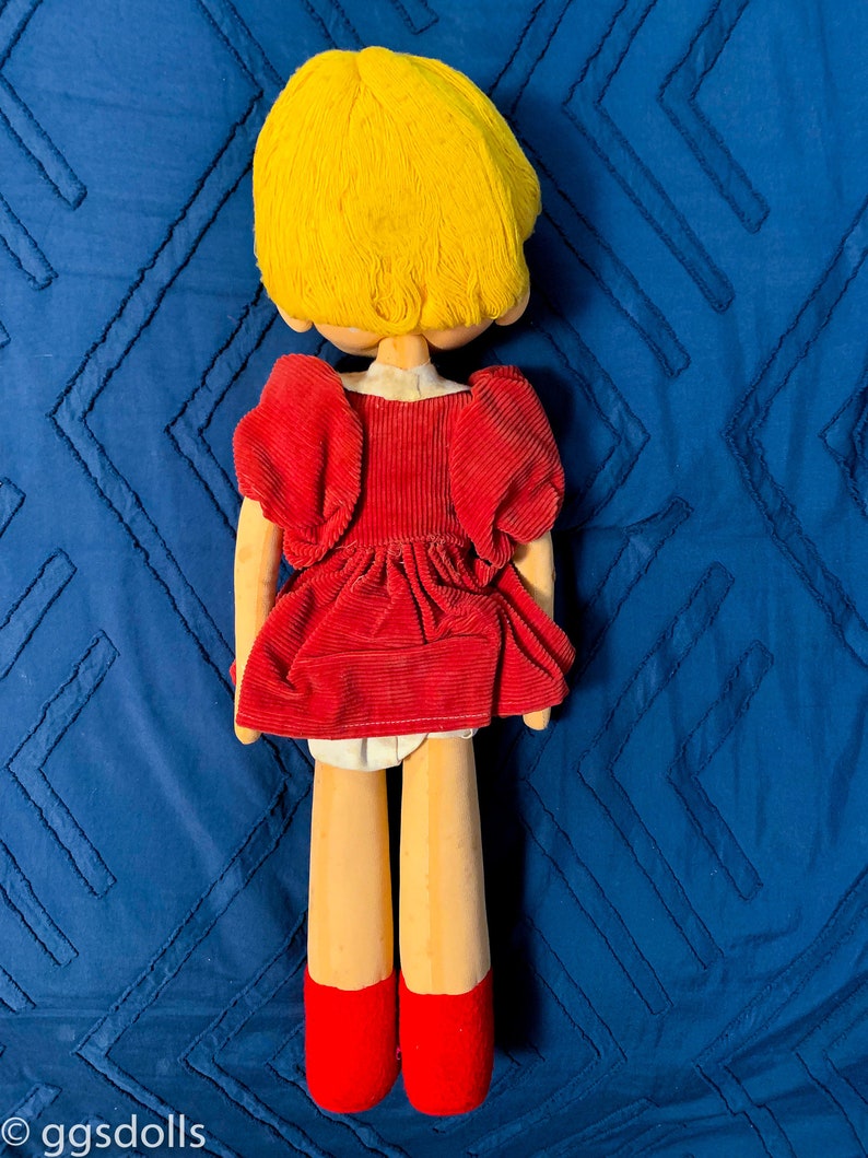 Vtg 50s Japan Big Eye Large Bunka Pose Doll in Red Dress - Etsy