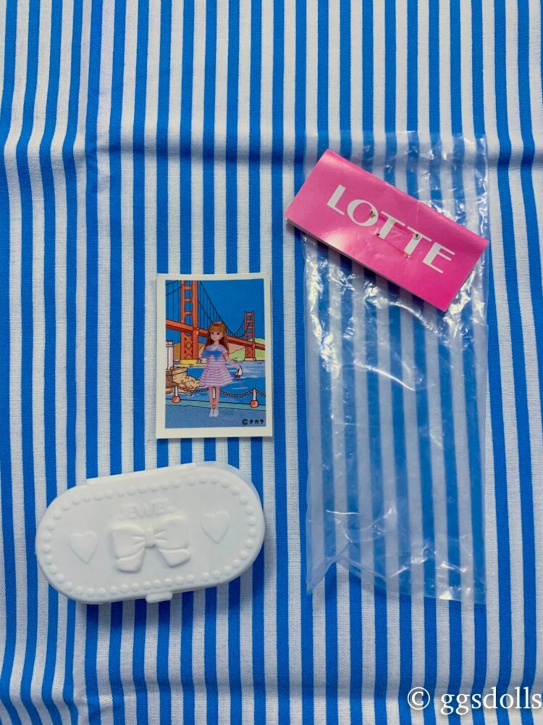 VTG Glico Lotte Licca Barbie Blythe Doll Miniature White Case Jewelry ...