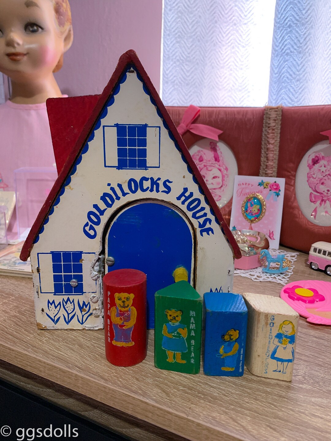 VTG Unique 1950s Wood Goldilocks N Three Bears House W Blocks - Etsy