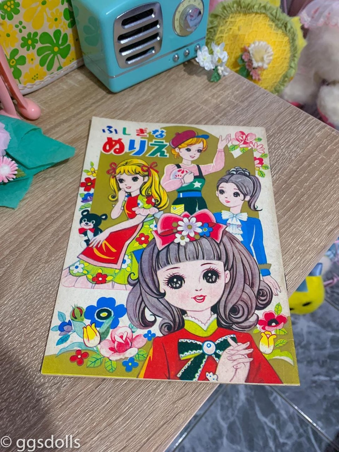 VTG 1950s Big Eyed Girl Anime Matsuo Mystery Coloring Fashion Girl Book ...