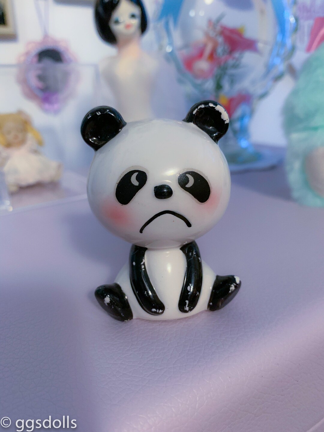 VTG Japan Ceramic Sad Panda Rune Naito Figurine - Etsy