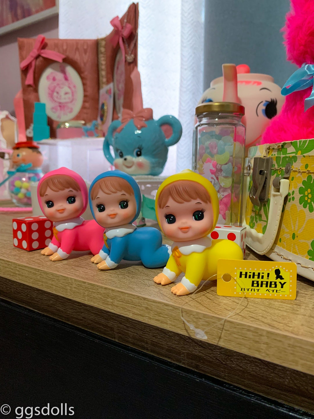 Ggsdolls Finds: Retro Small Mini Rubber Toy Baby Doll in Pink or Yellow ...