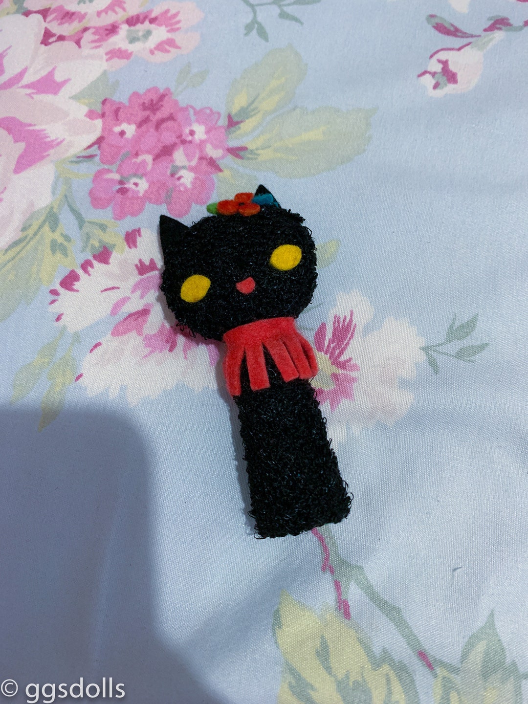 VTG Japan Felt Kanebo Black Cat Kitty Finger Puppet - Etsy
