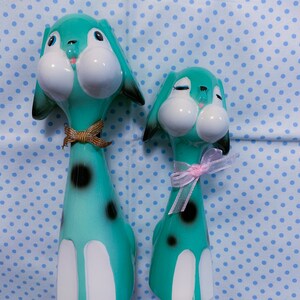 Vtg Japan Kogei Bito Ceramic Mint Rare Puppy Couple Big Eye Kitsch ...