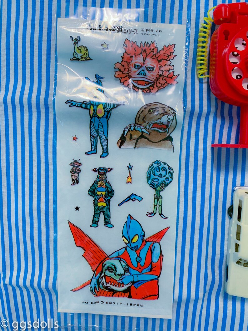 Vtg Japan Ultra Monsters Stickers N Toy Car Watch Telephone - Etsy