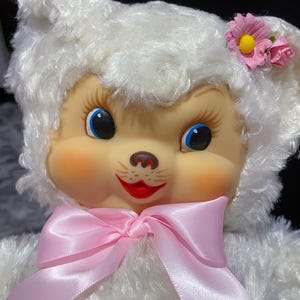 VTG Plush Stuffed Animal Rubber Face Rushton Rare White Chubby Tubby ...