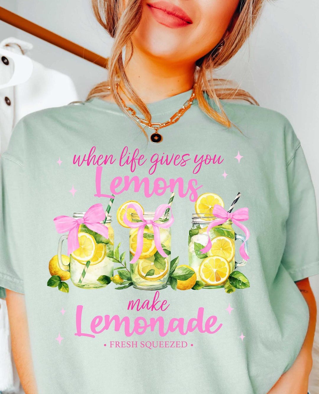 When Life Gives You Lemons Make Lemonade Comfort Shirt, Trendy Bow ...
