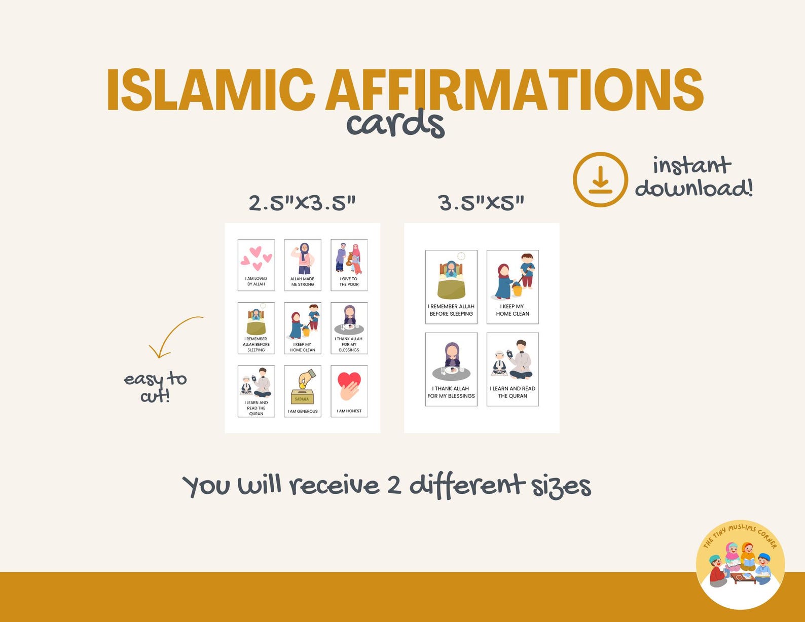Islamic Affirmations Cards, Muslim Kids, Printable - Etsy